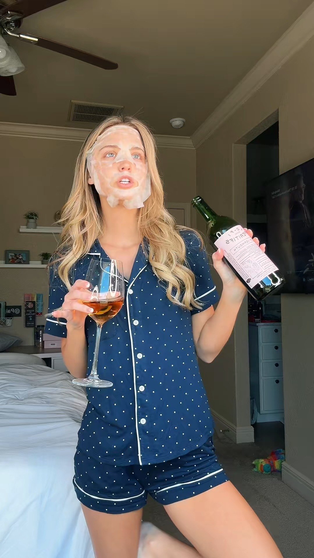 Skincare, pajamas, peace of mind