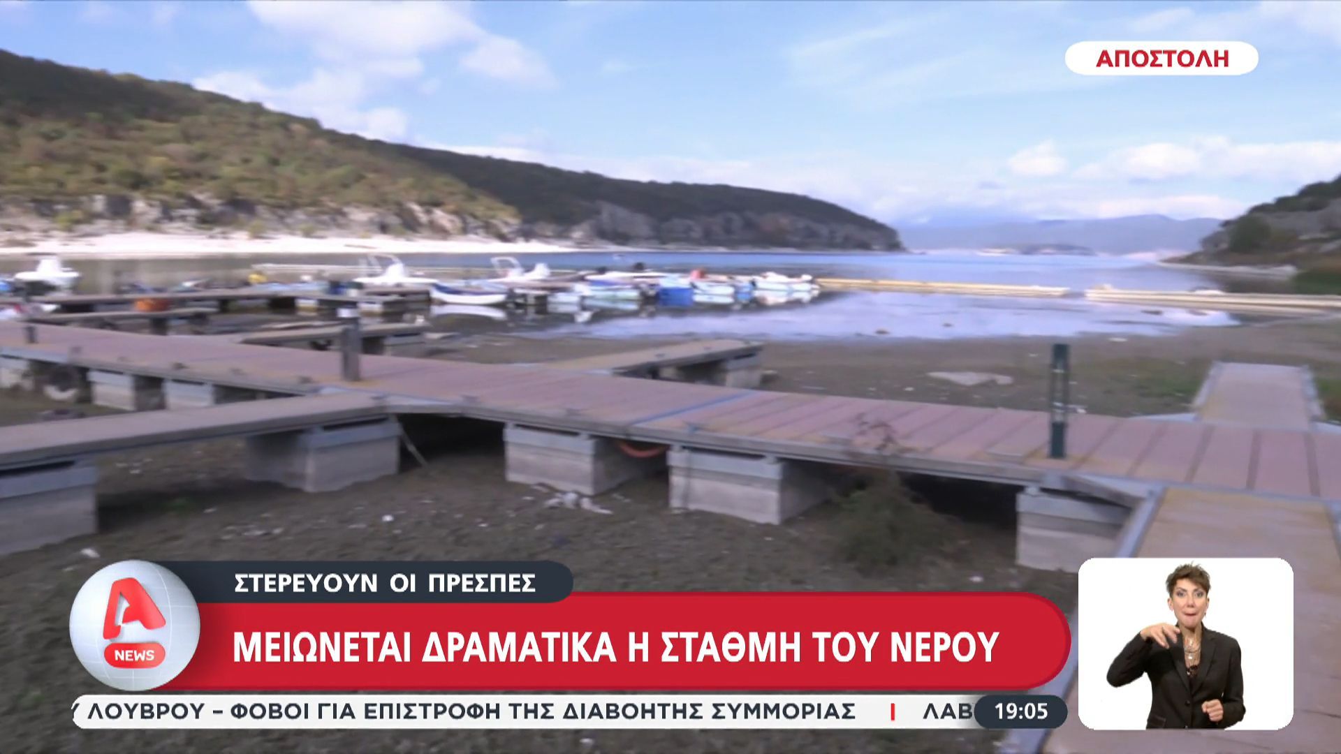 Στερεύουν οι Πρέσπες: Μειώνεται δραματικά η στάθμη του νερού