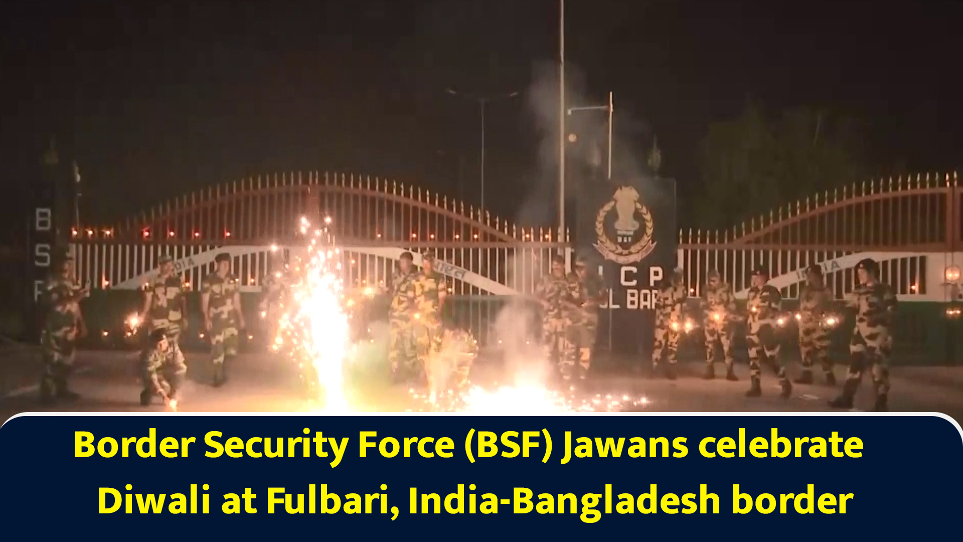 Border Security Force Jawans celebrate Diwali at Fulbari, India ...