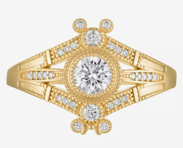Rebecca Hook's New Yellow or White Gold Mickey Icon Ring Now Available