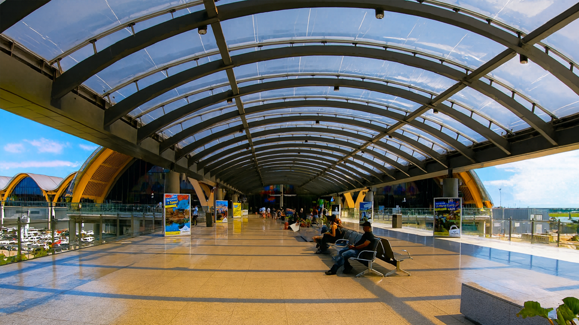 Walking Inside Mactan-Cebu Airport, Philippines
