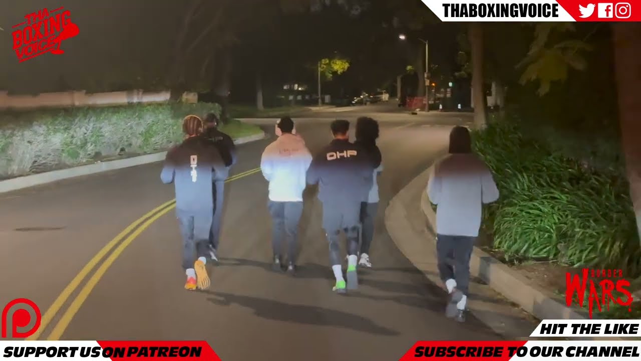 Devin Haney & team running through Beverly Hills after the Ryan Garcia ...