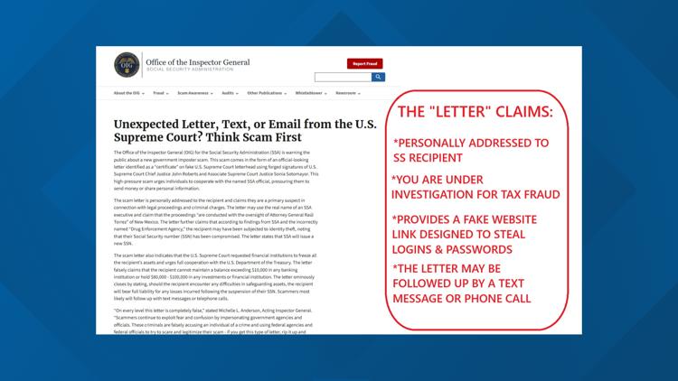 Warning: Fake Social Security letter claiming tax fraud could be in ...