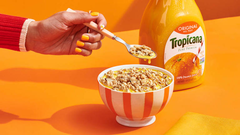 Tropicana Made a Cereal You're Actually Supposed to Pour Orange Juice Over