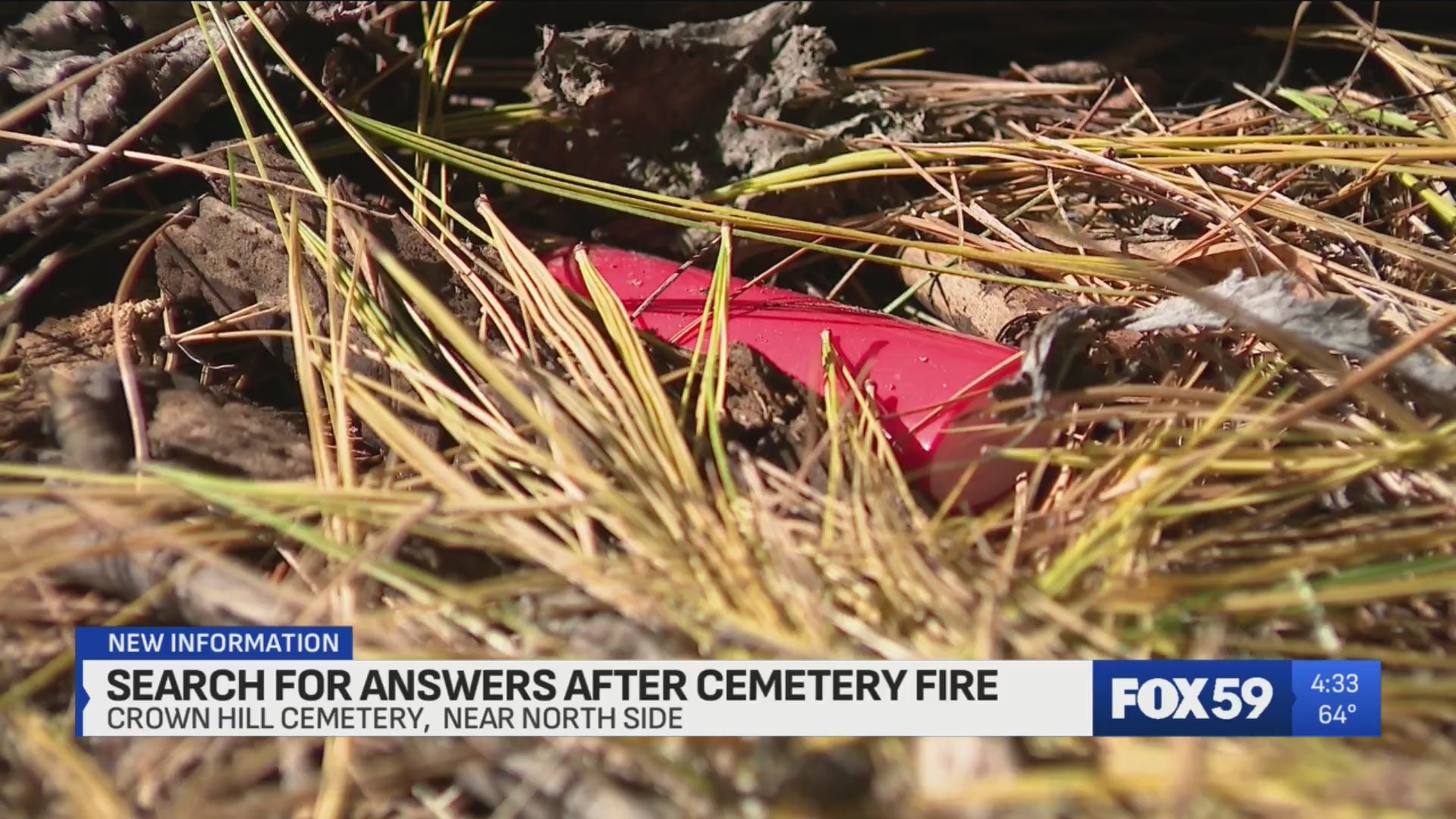 Investigators search for answers after cemetery fire
