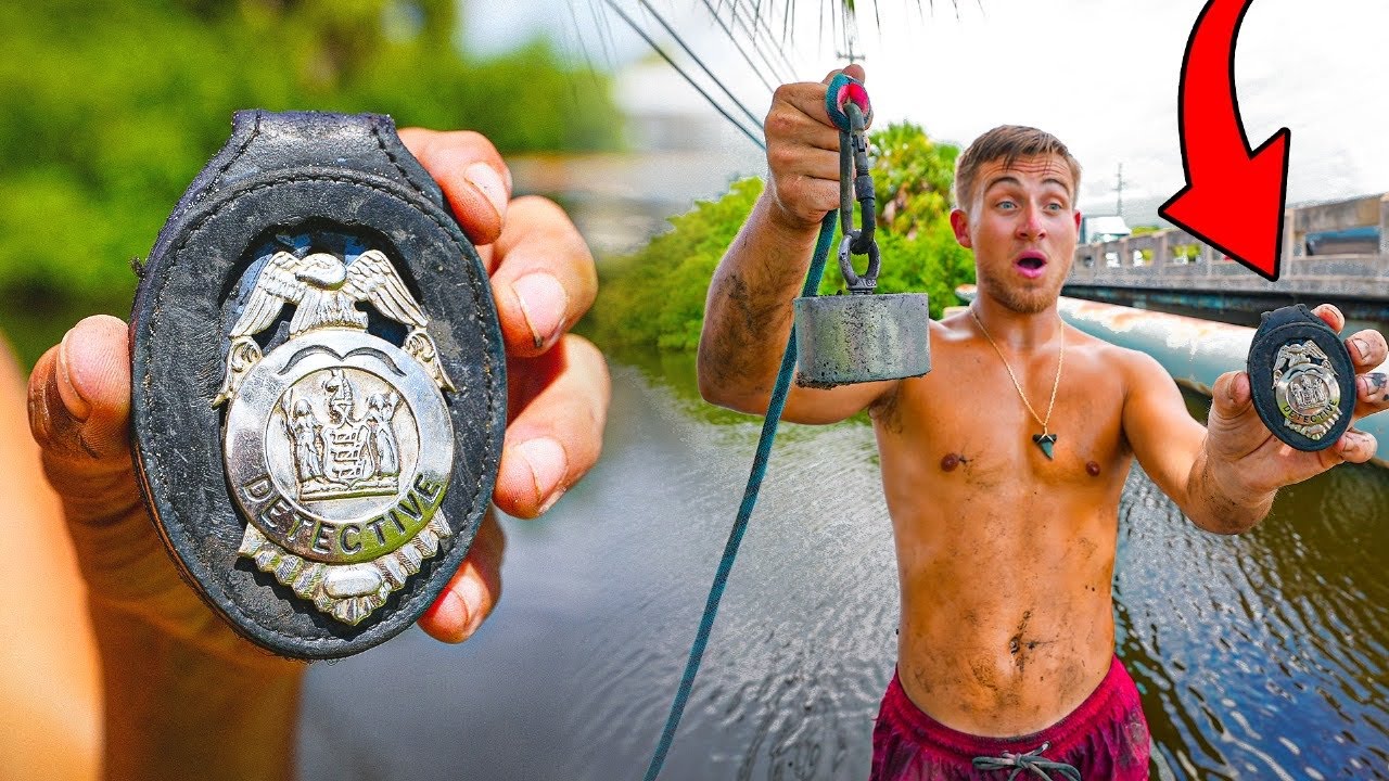 Police Stunned After Missing Badge Resurfaces During Magnet Fishing