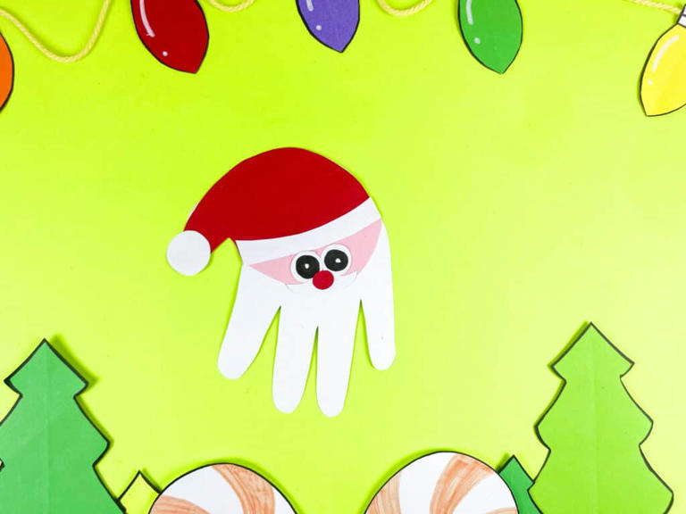 Fun Santa Handprint Craft for Kids