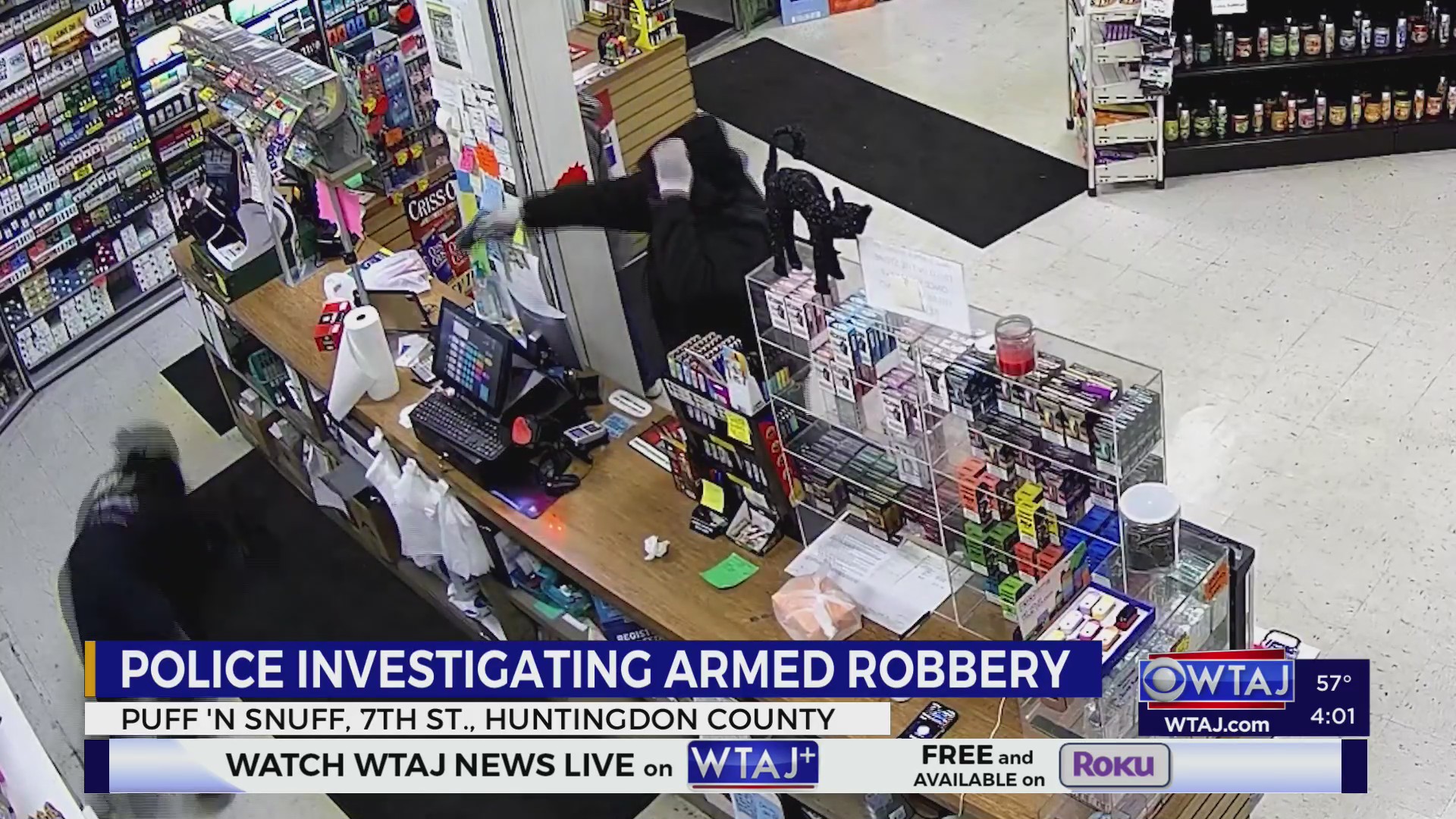 Huntingdon Borough Police investigating robbery at Puff 'N Snuff