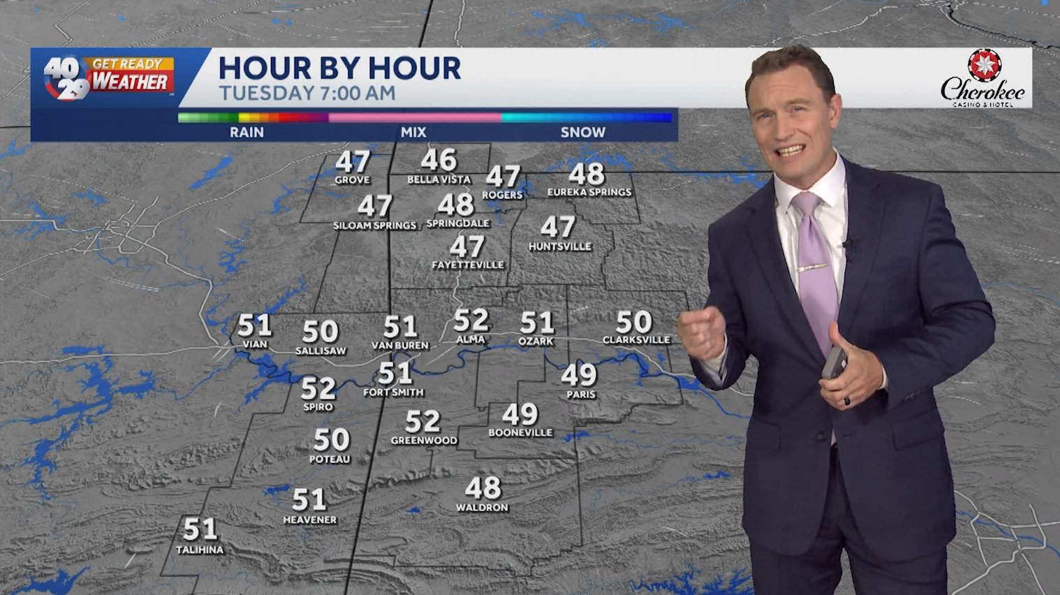 Cooler air in Arkansas tomorrow