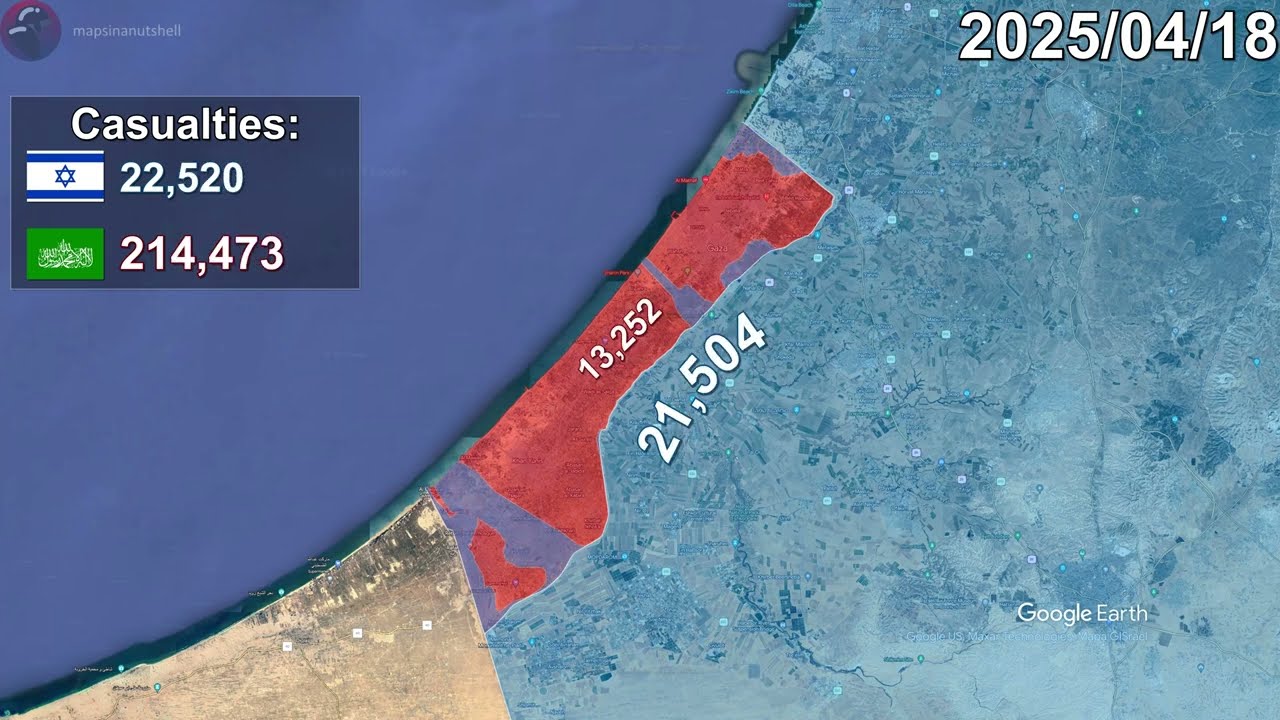 Day-by-day mapping of the Israel–Hamas war