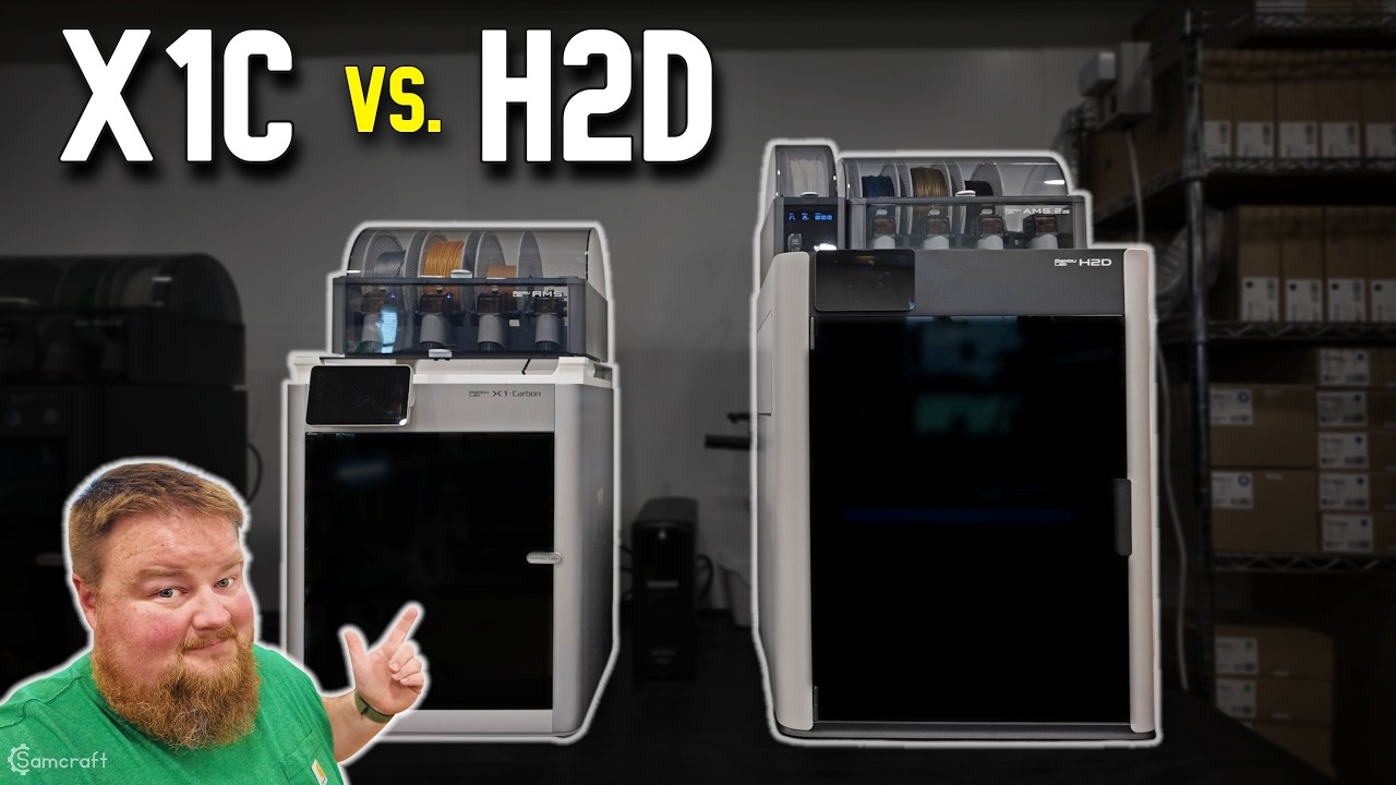 Bambu Lab H2D vs. X1C // Poop, print size, noise // Real life tests