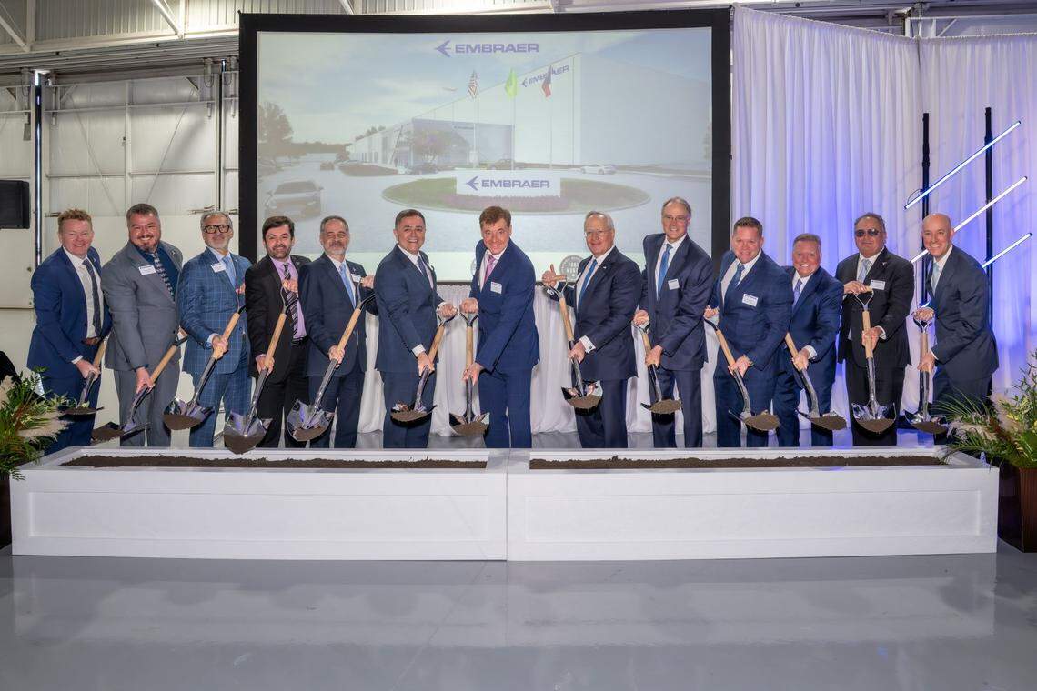 Aircraft maker Embraer breaks ground on Fort Worth hangar, promises 250 ...