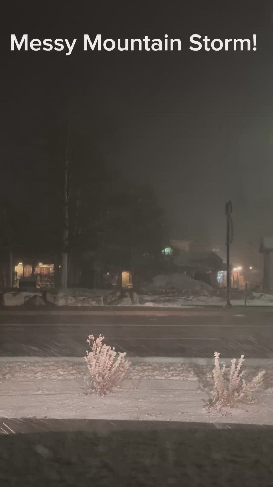 Mountain snow falls in Colorado mountains west of Denver