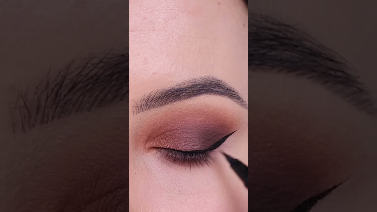 Brown fall eye makeup look