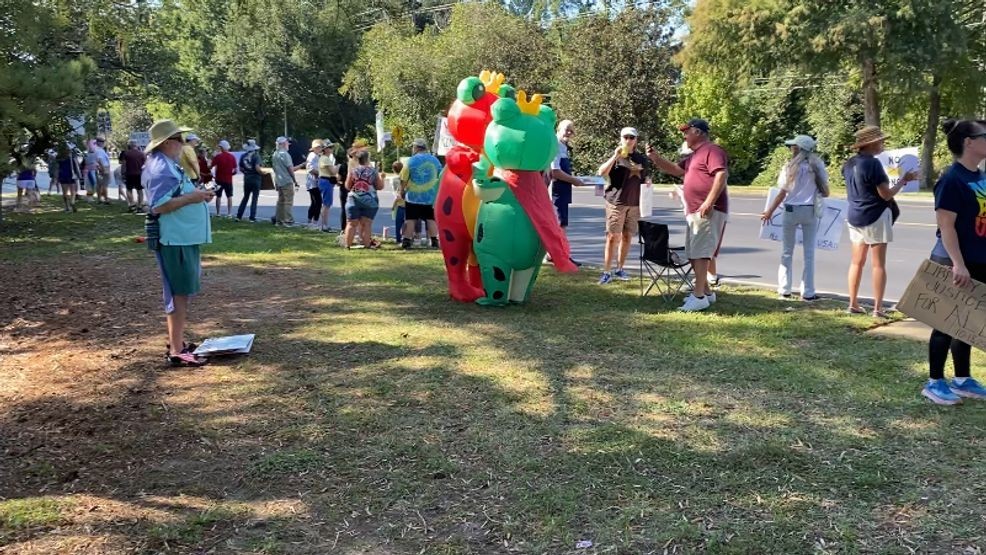 Protester arrested in phallic costume arrested at Fairhope 'No Kings ...