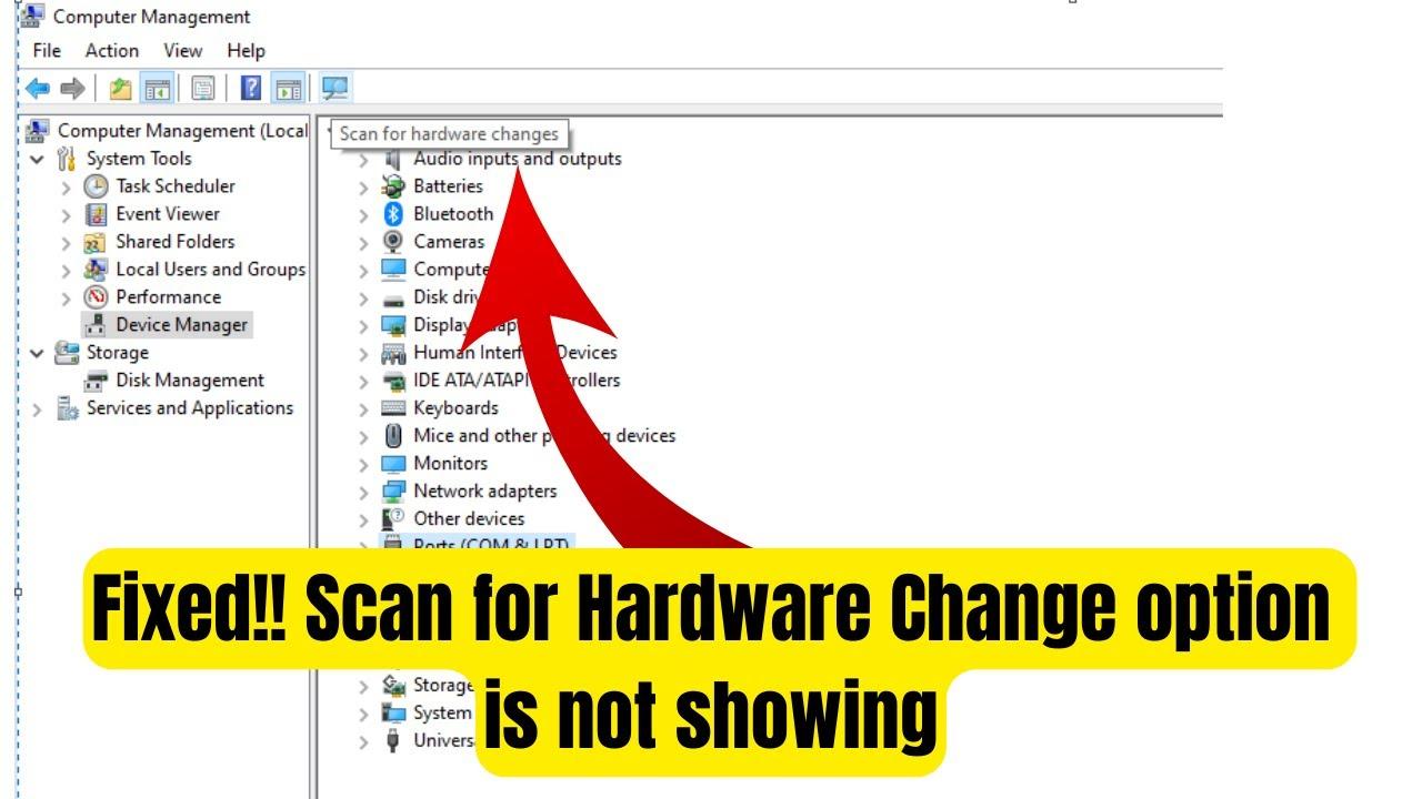 Cómo usar Scan for hardware changes para detectar cambios de hardware ...