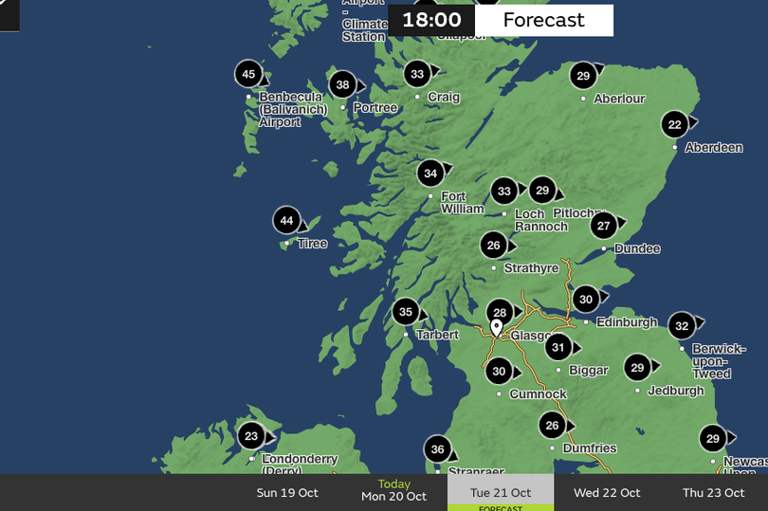 Scotland warned of 'potential storm' with strong winds and chilly ...