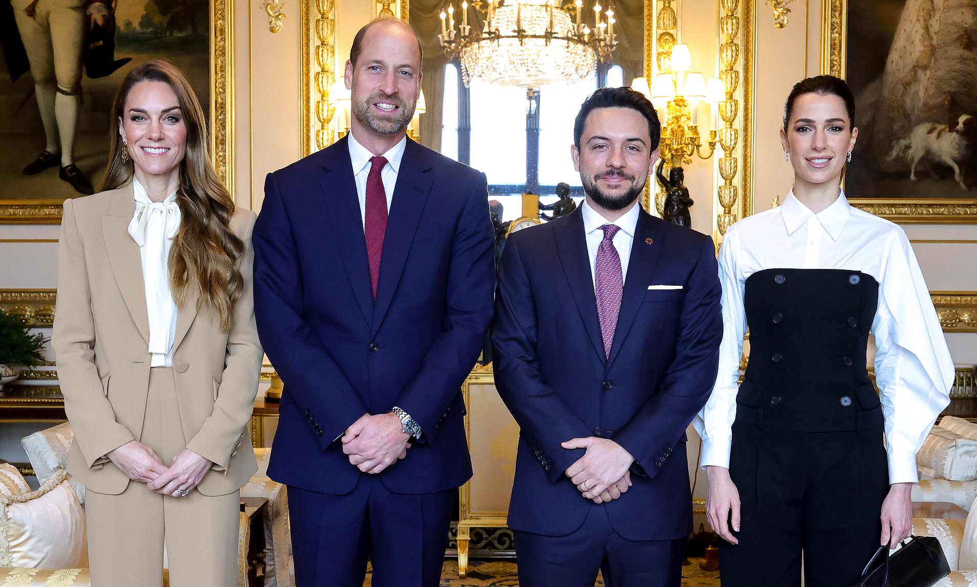 Kate Middleton joins Prince William in welcoming Jordan's Crown Prince ...