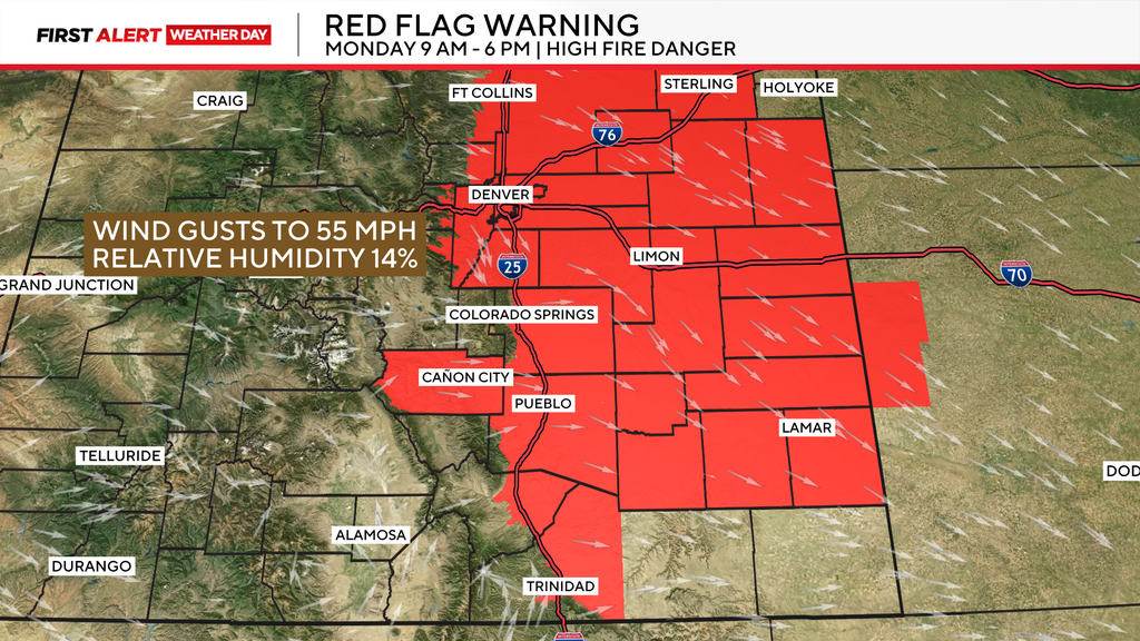 Red flag warning in effect in Colorado; National Weather Service says ...