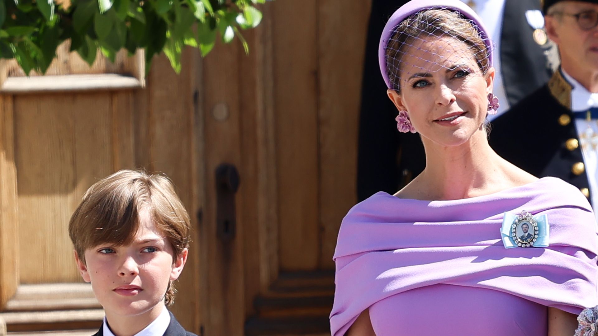 Princess Madeleine's son Prince Nicolas enjoys fall day with family dog