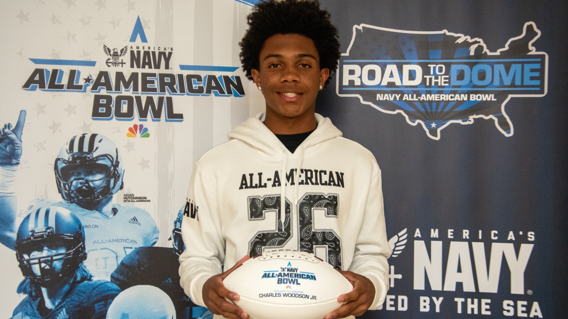 Defensive Back Charles Woodson Jr. Honored as a 2026 Navy All-American