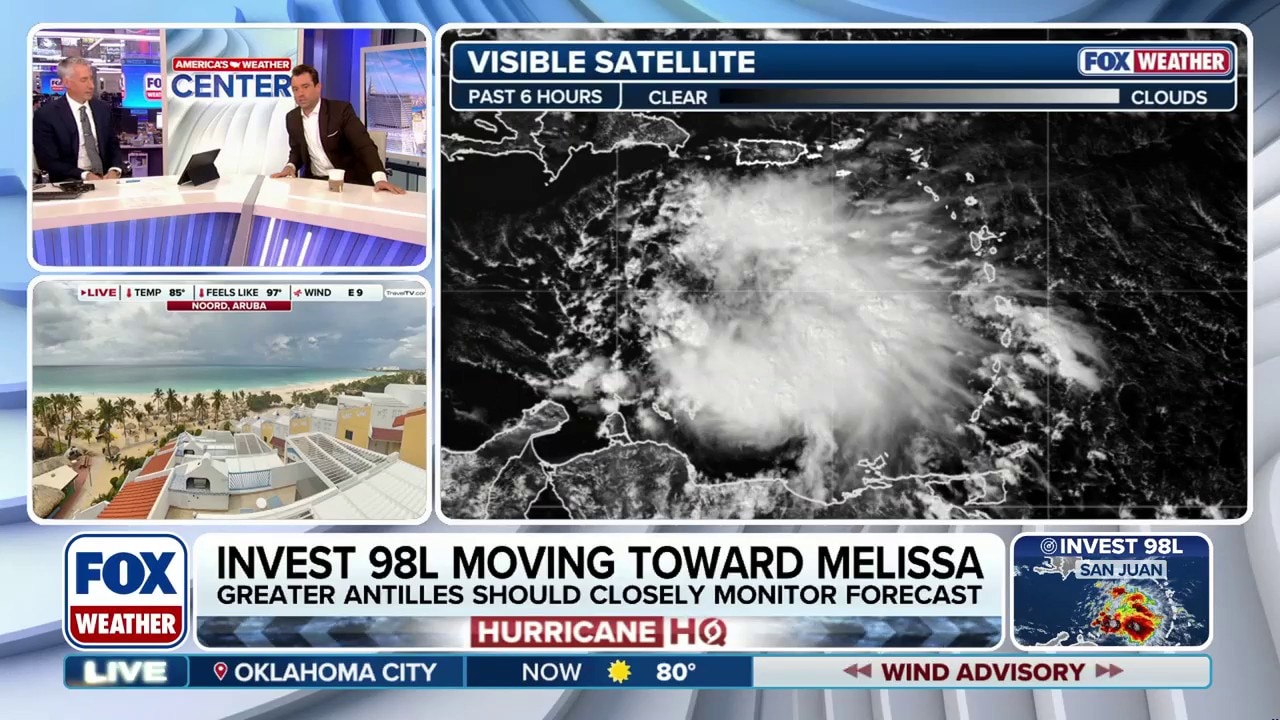 Invest 98L likely to become Tropical Storm Melissa