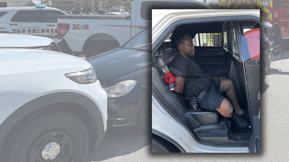Mercedes driver arrested after ramming multiple patrol cars in St ...