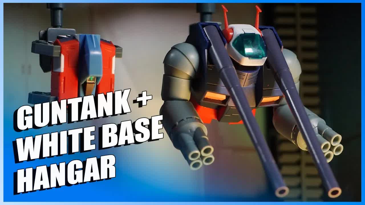 Robot Spirits Guntank & White Base Hangar [Gundam action figure review]