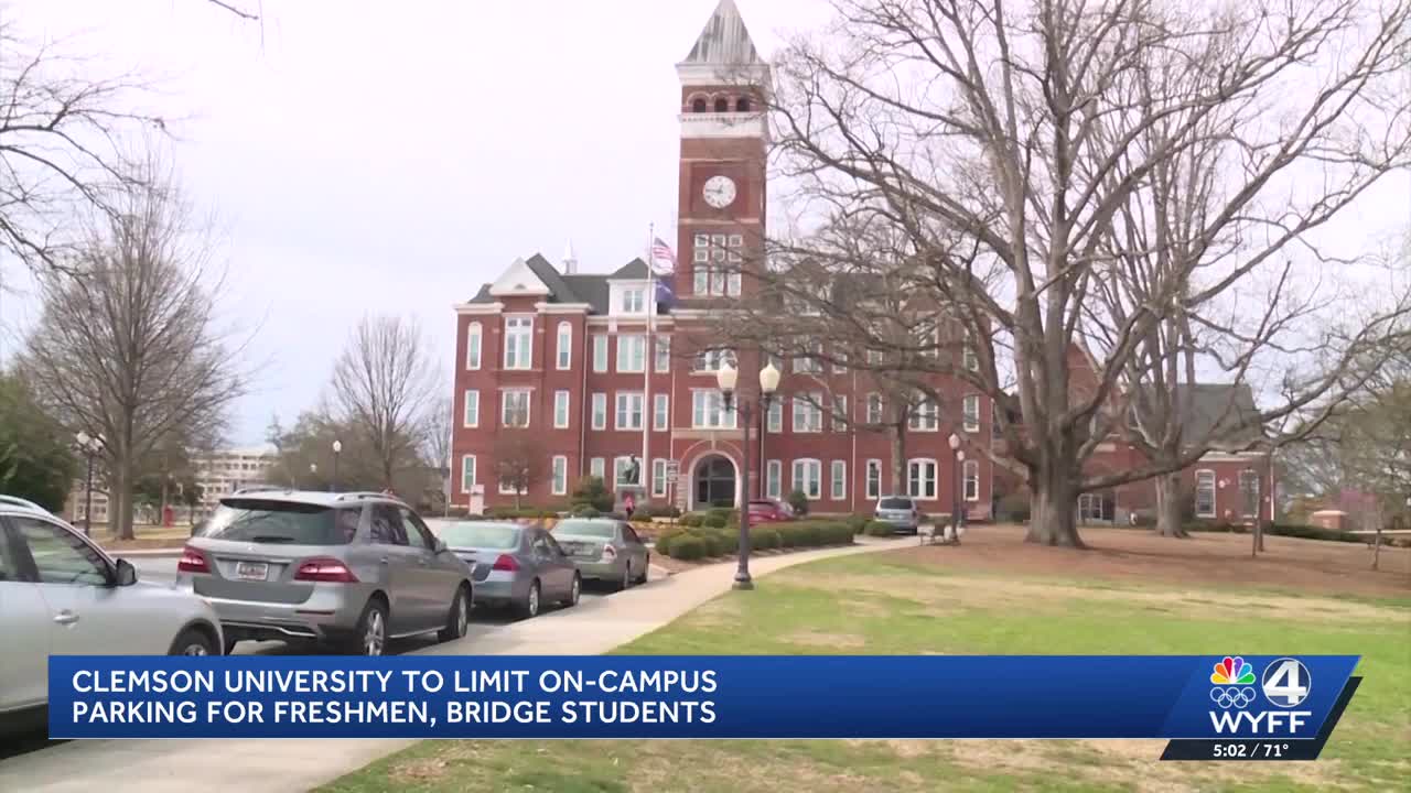 Clemson University to limit parking for freshmen, bridge students