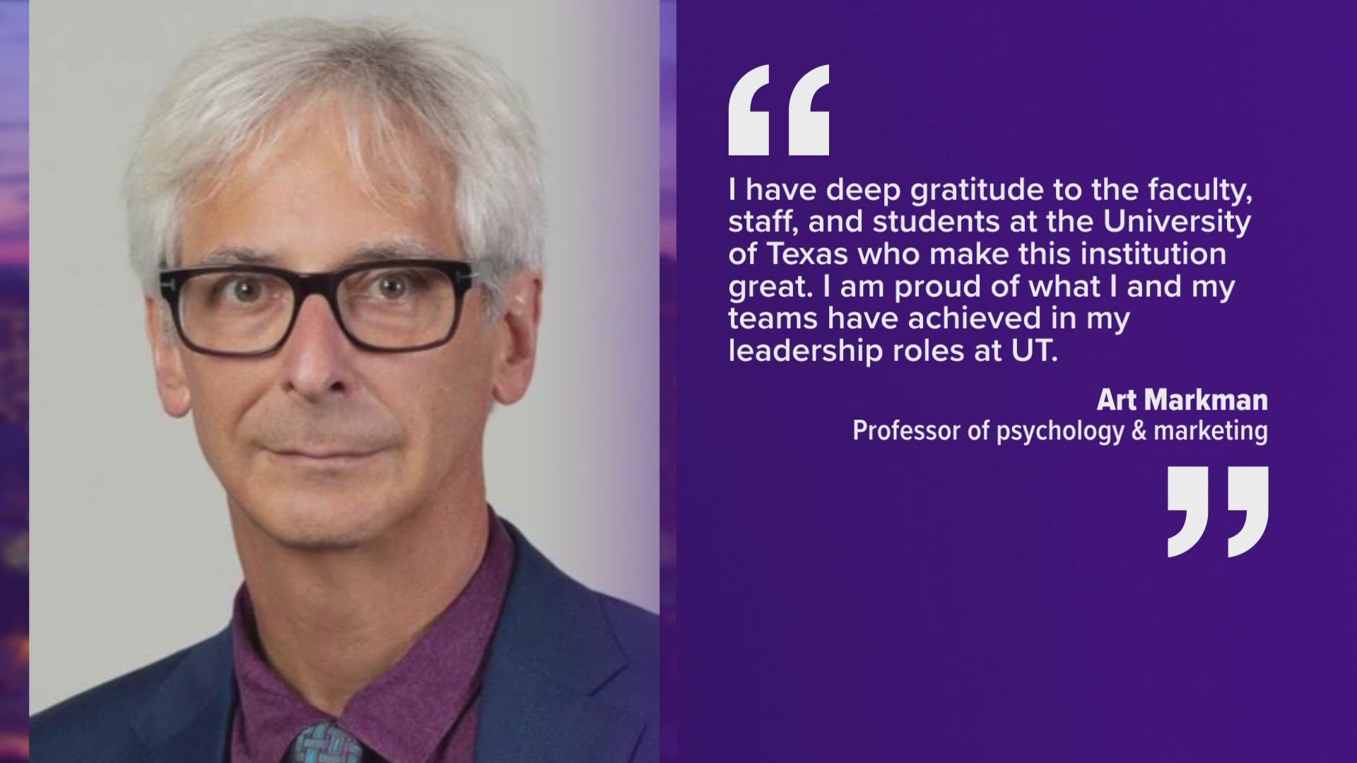 UT Austin professor responds to his dismissal from administrative role