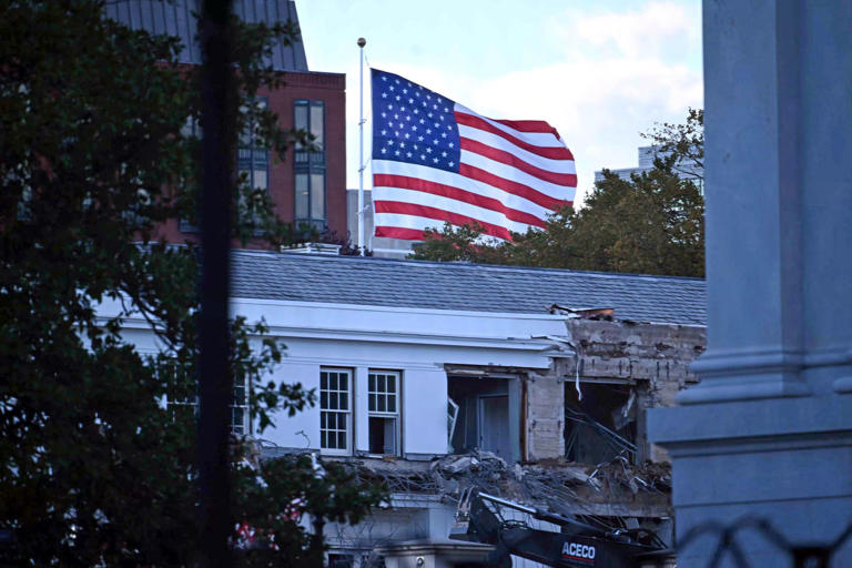 Viral images of White House demolition spark edict to Treasury staffers ...
