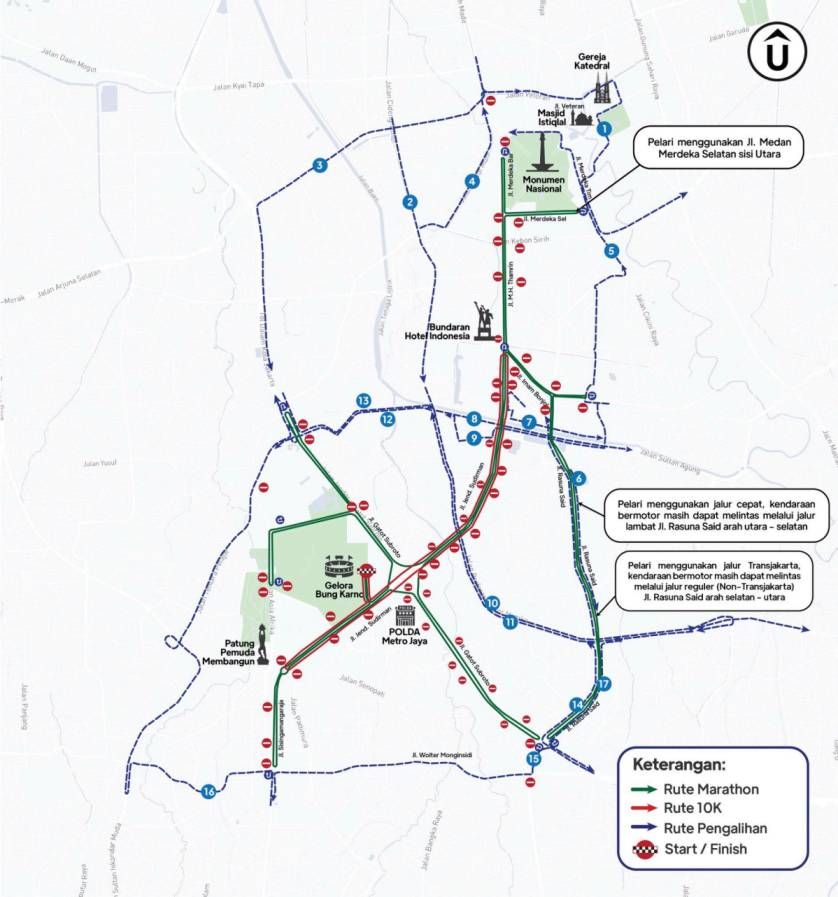 Penutupan Jalan dan Rekayasa Lalu Lintas di Jakarta selama Pelaksanaan ...