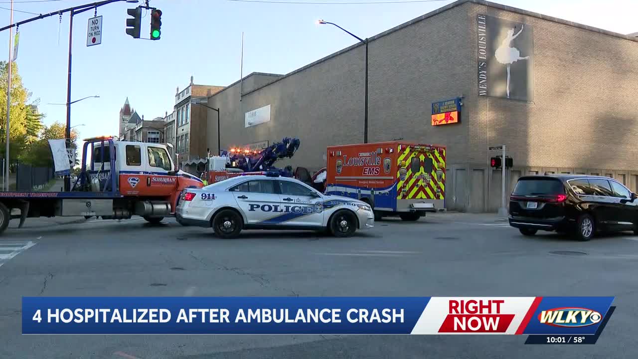 4 injured after crash causes ambulance transporting a patient to hit ...