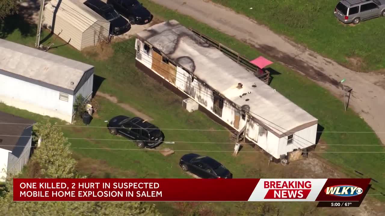 1 killed, 2 hurt in suspected mobile home explosion in southern Indiana