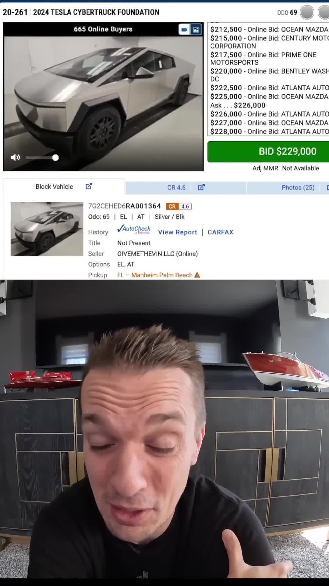 The shocking price of the first Tesla Cybertruck auction!
