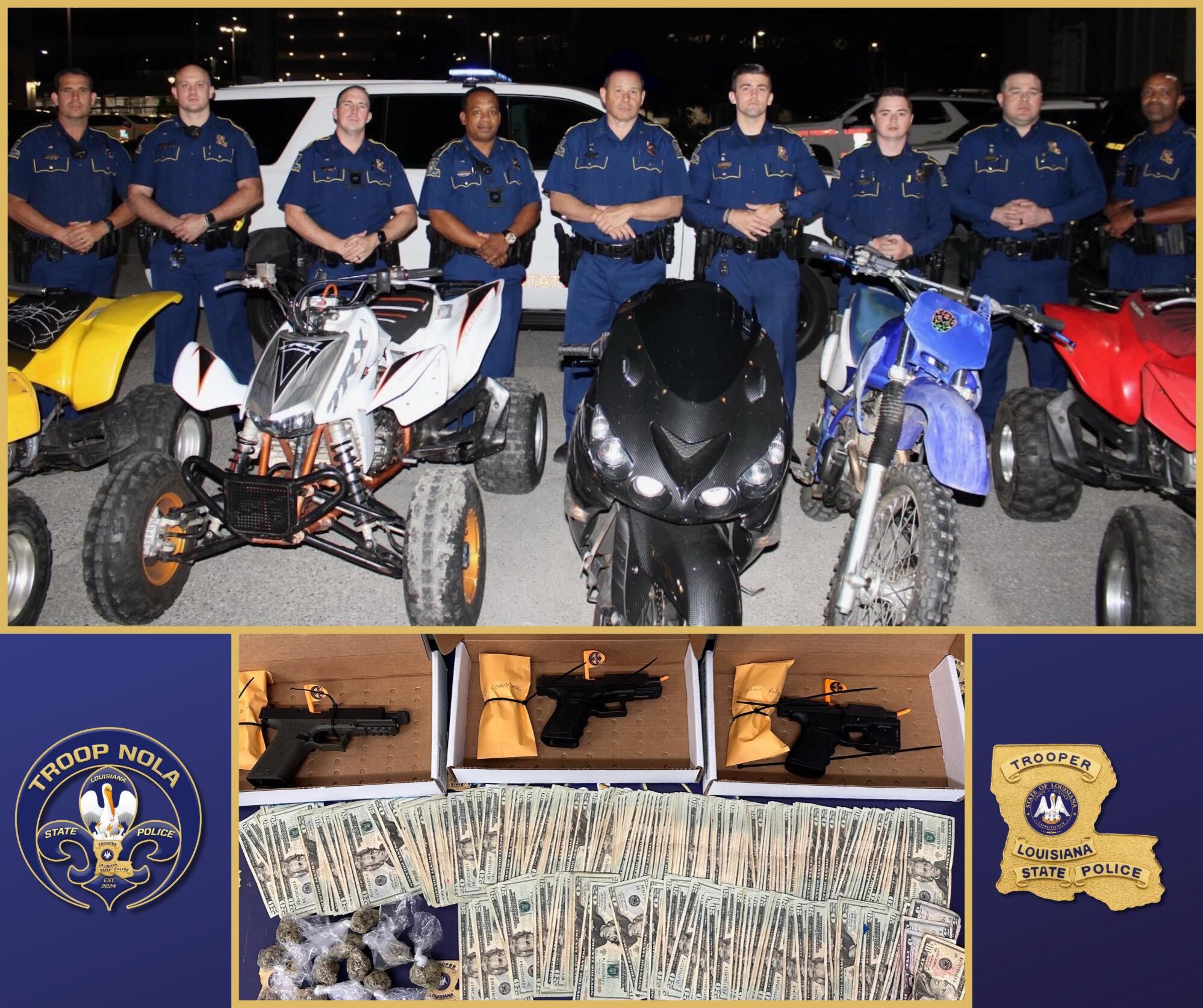 Louisiana State Police arrest armed riders of allegedly stolen ATVs in ...