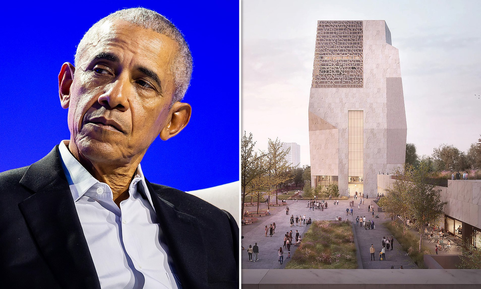 Obama ridiculed over 'eyesore' presidential library as first pics show ...