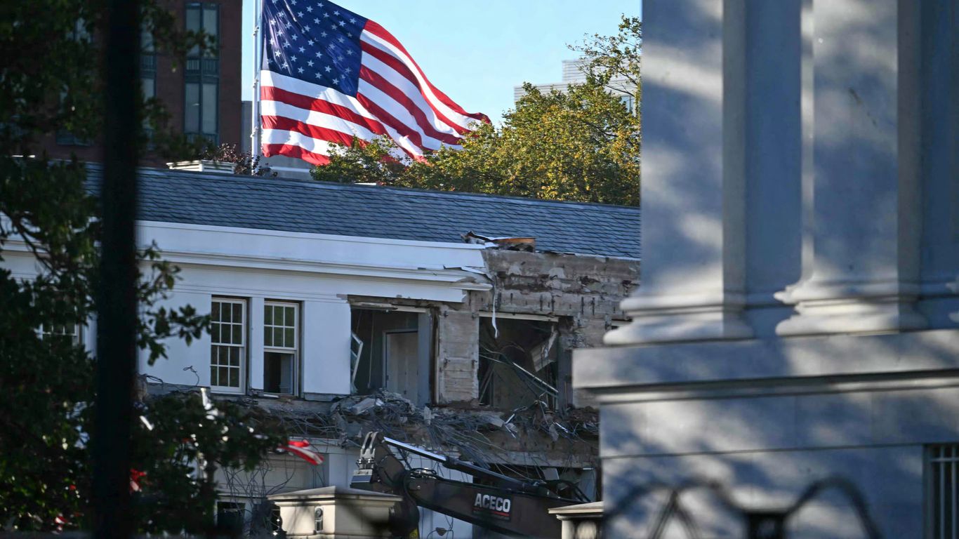 Photos: Trump hails demolition of part of White House for ballroom ...