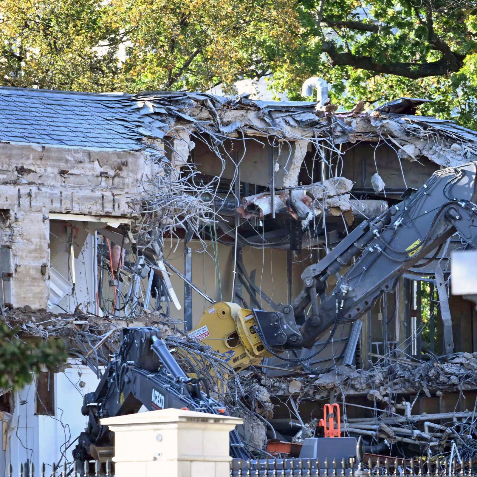 White House begins demolition of part of East Wing for Trump's ballroom