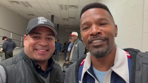 Jamie Foxx hams it up with Passaic mayor during shooting of new Netflix ...