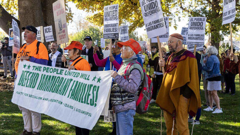 ‘Very scary': Protesters criticize raid in Idaho where children were ...