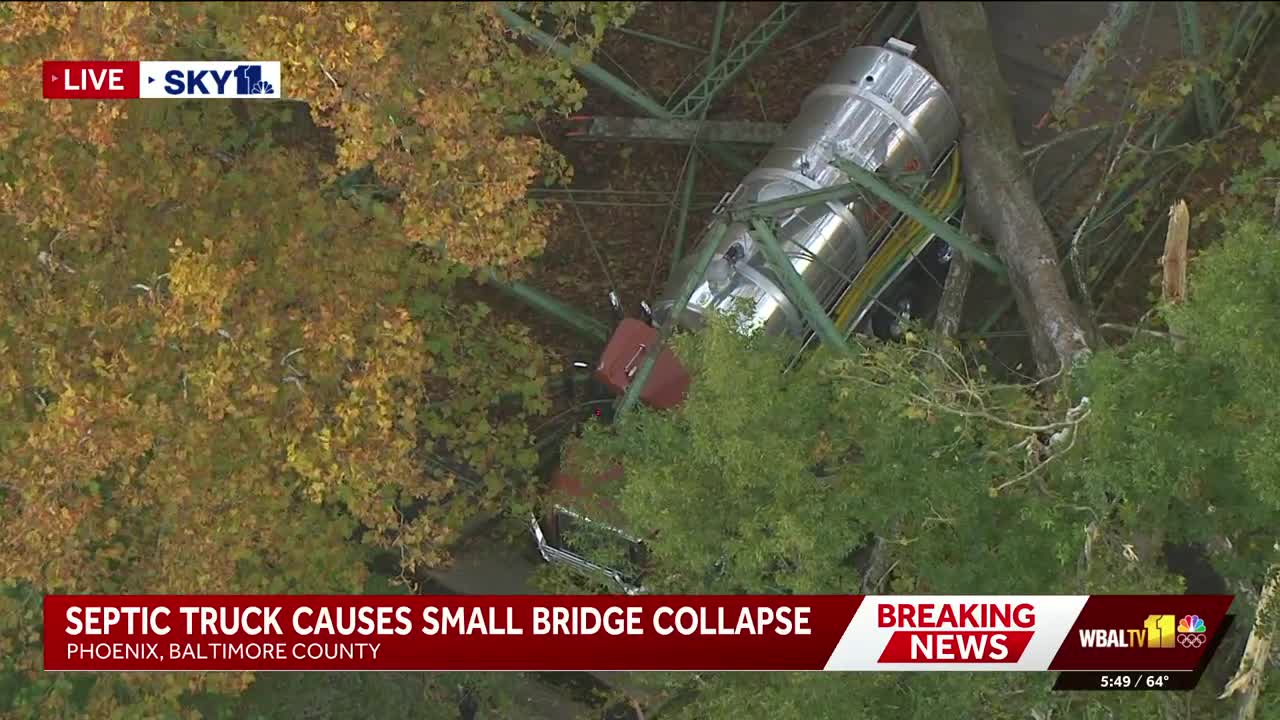 Small bridge collapses in Baltimore County