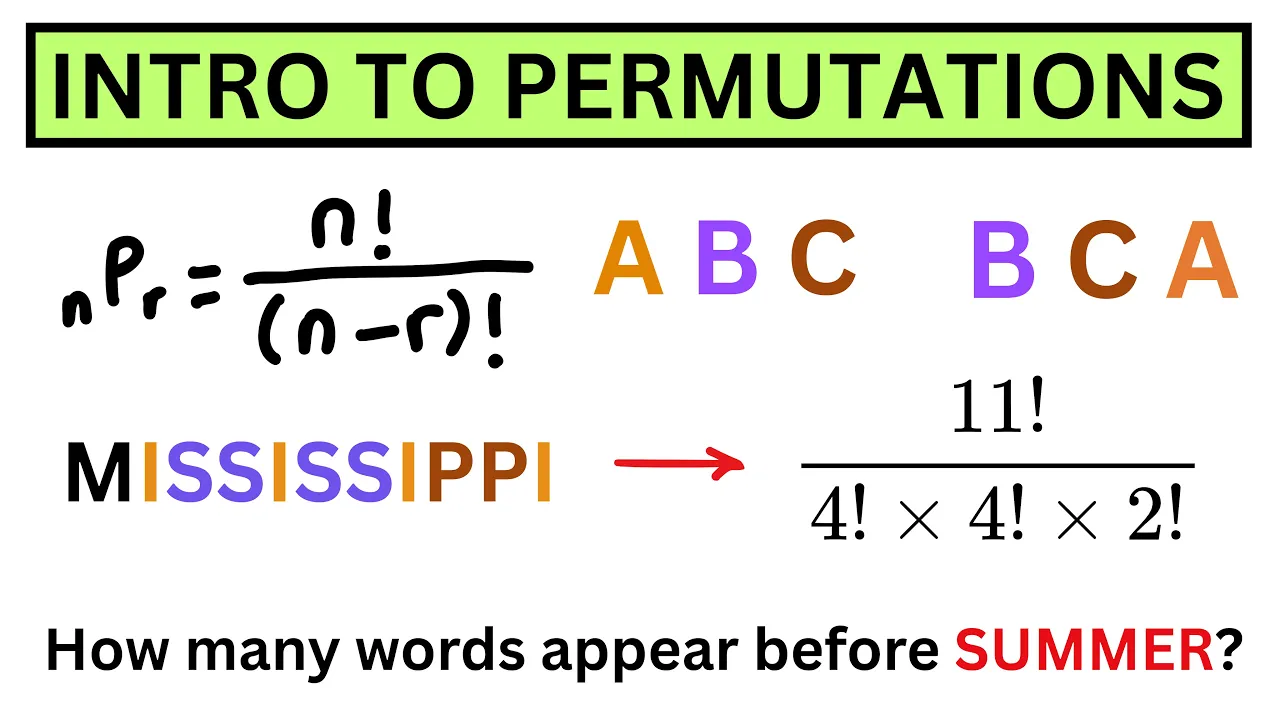 Best Explanation Of Permutations In Combinatorics Part 1 For Easy Understanding