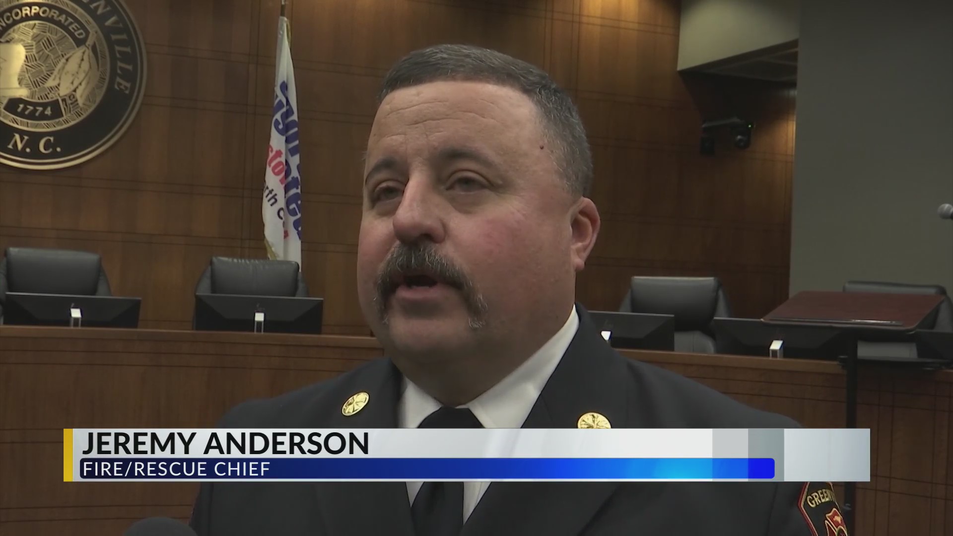 Jeremy Anderson sworn in as Greenville's new fire chief