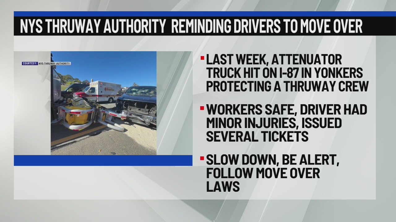 Move Over Law reminder after crash in Yonkers
