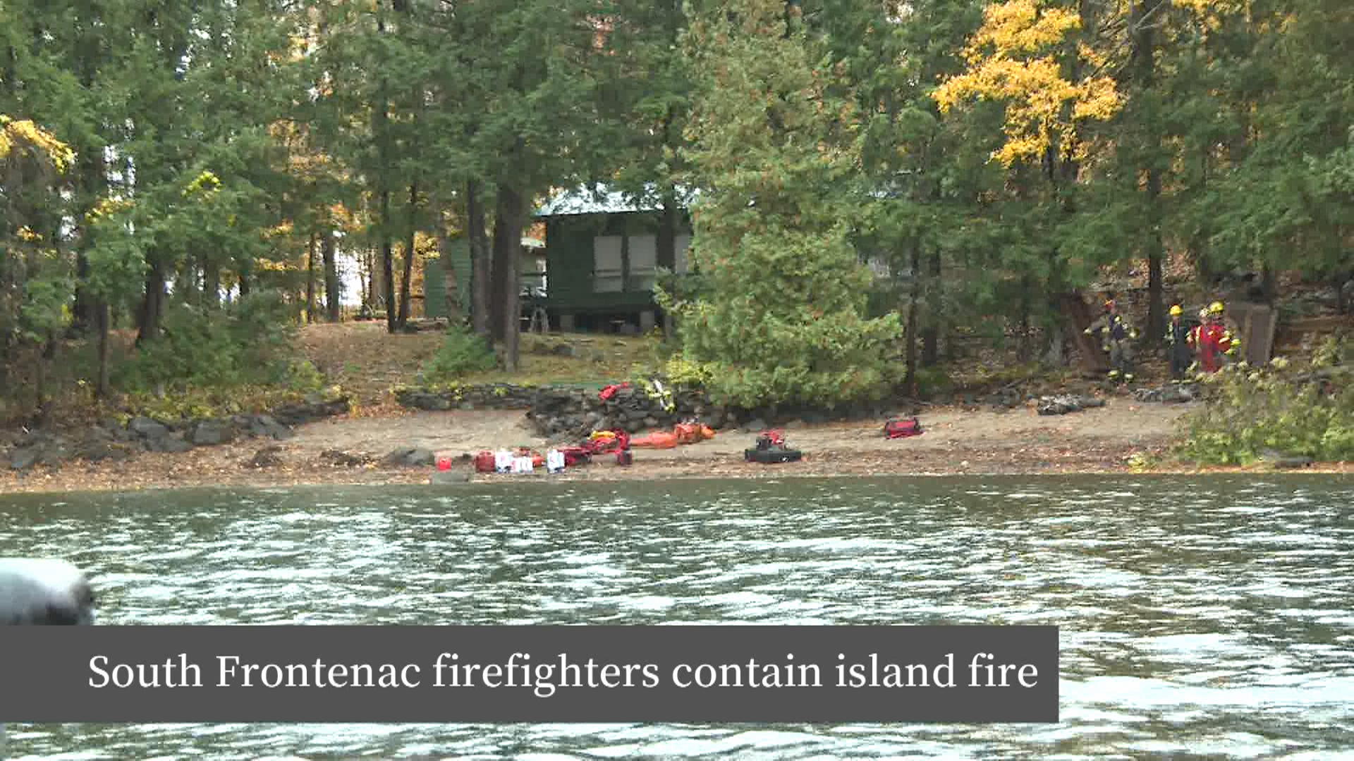 South Frontenac firefighters contain island fire