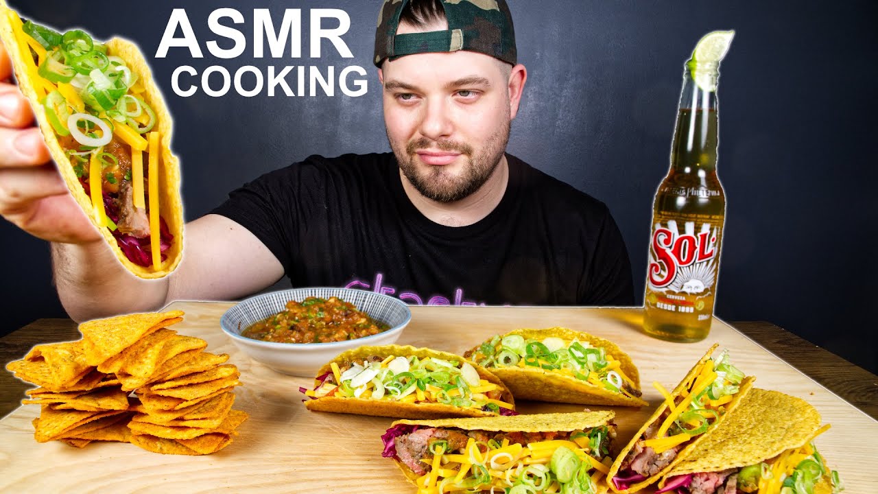 Steak Tacos Mukbang with ASMR Sounds
