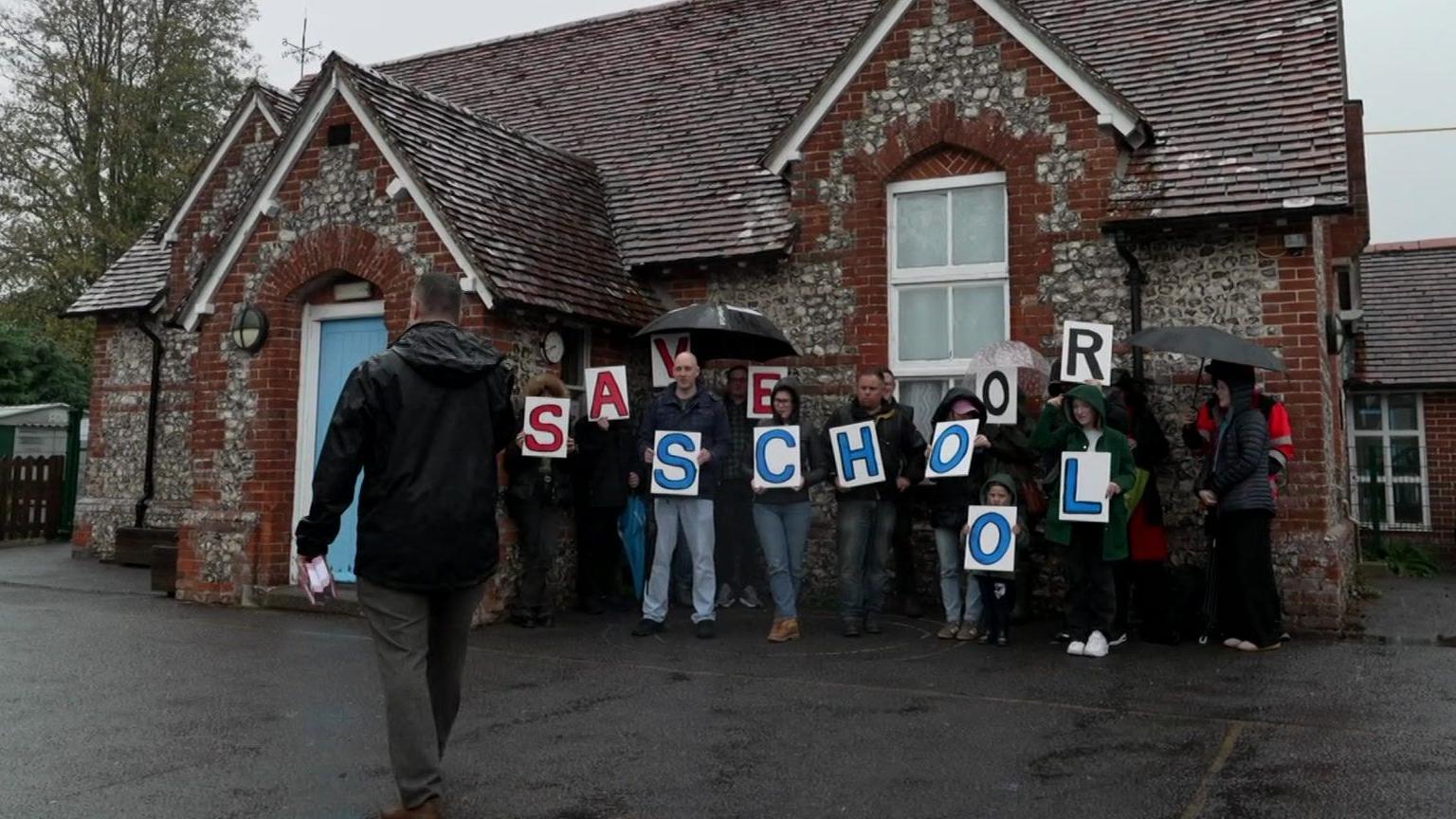 Protest over potential village school closure