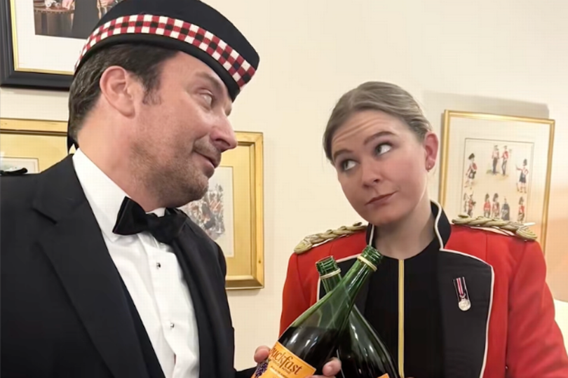 Jimmy Fallon drank Buckfast with King's Guard in Scotland