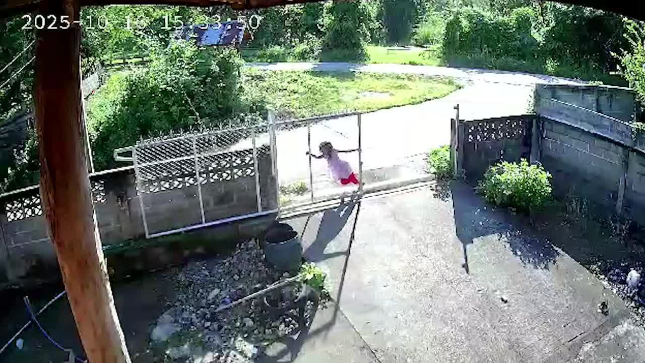 Sliding metal gate topples over onto schoolgirl